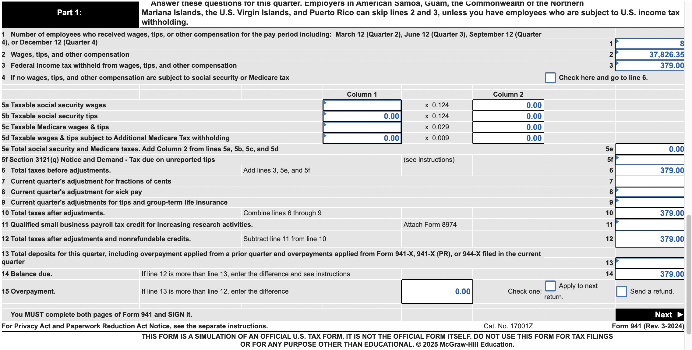 [Solved]: The first-quarter tax return needs to be filed for