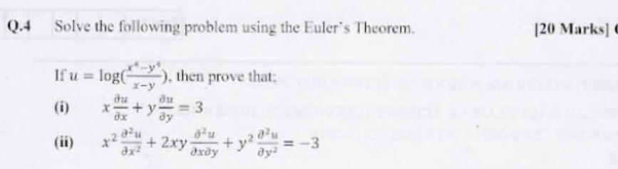 Solved Q.4 Solve the following problem using the Euler's | Chegg.com