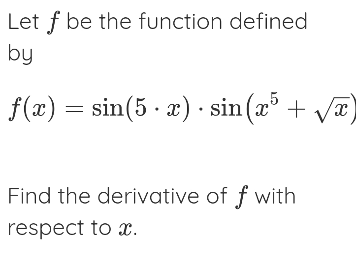 Solved Let f ﻿be the function defined | Chegg.com