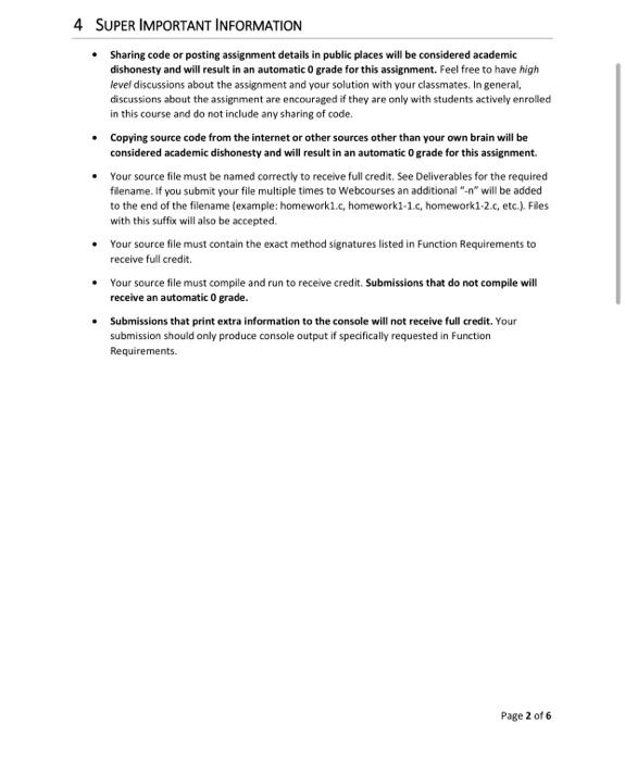 Solved Homework 2 Cop 3223c Introduction To Programming With 