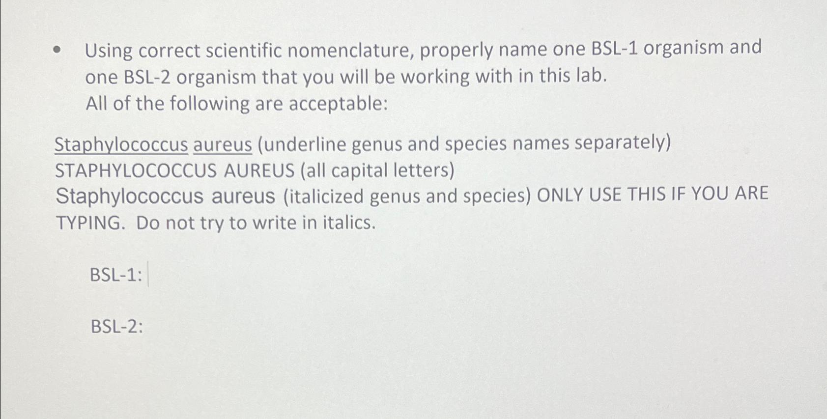 Solved Using correct scientific nomenclature, properly name | Chegg.com