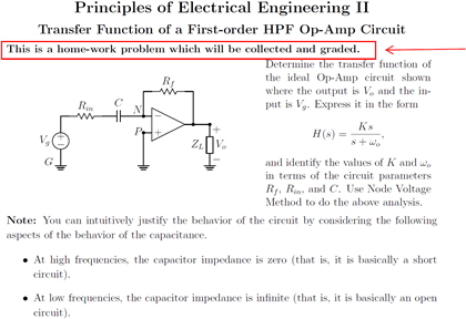 Solved Determine the transfer function of the ideal Op-Amp | Chegg.com