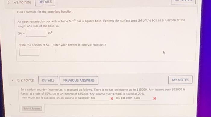 Solved Find a formula for the described function. An open | Chegg.com