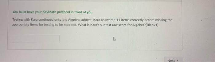 Solved You must have your KeyMath protocol in front of you. | Chegg.com