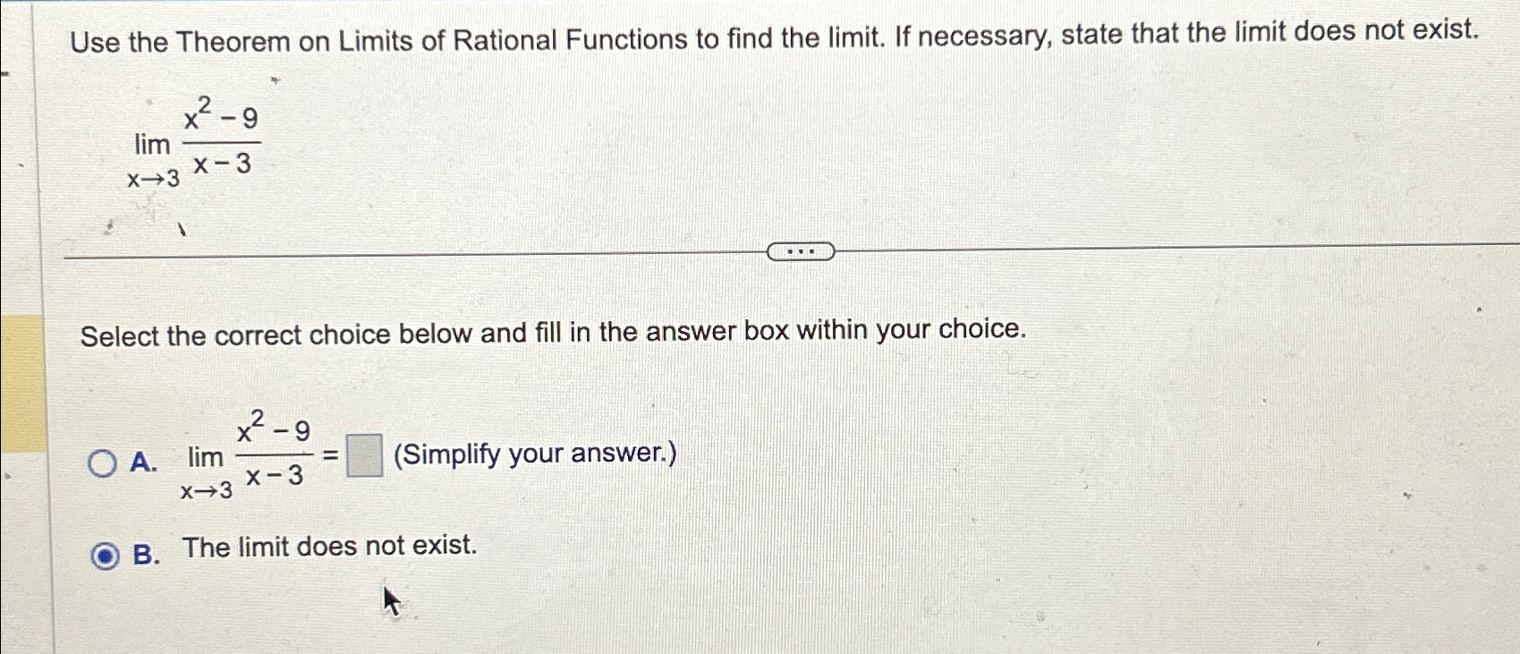 Solved Use the Theorem on Limits of Rational Functions to | Chegg.com