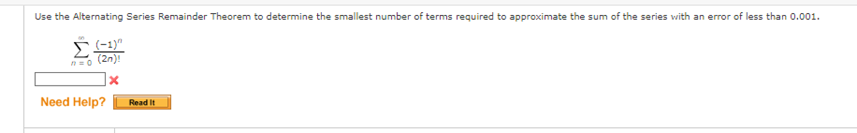 Solved Use the Alternating Series Remainder Theorem to | Chegg.com