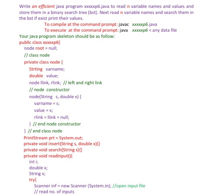 Solved Write an efficient java program xxxxxp6.java to read | Chegg.com