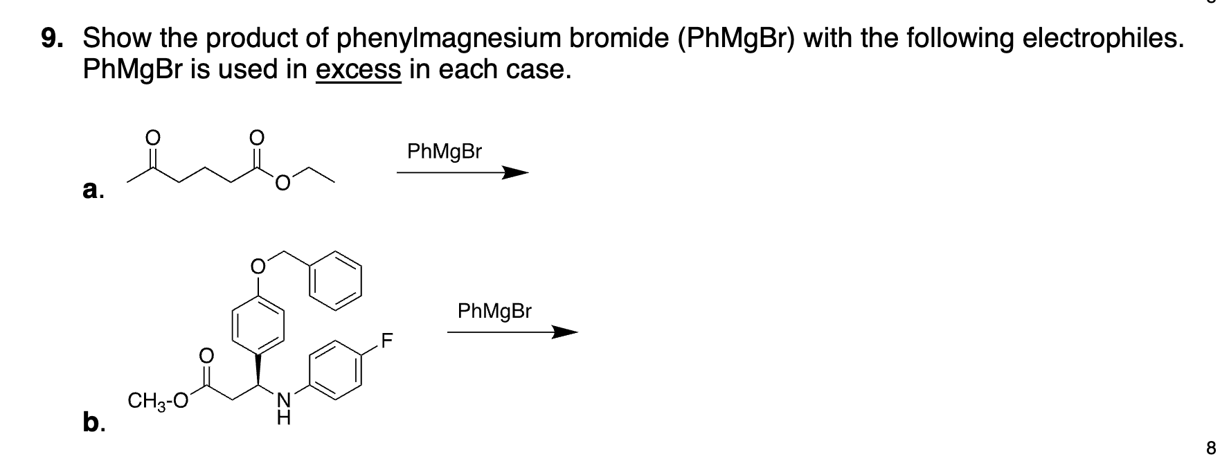 Solved Show the product of phenylmagnesium bromide ( ﻿PhMgBr | Chegg.com