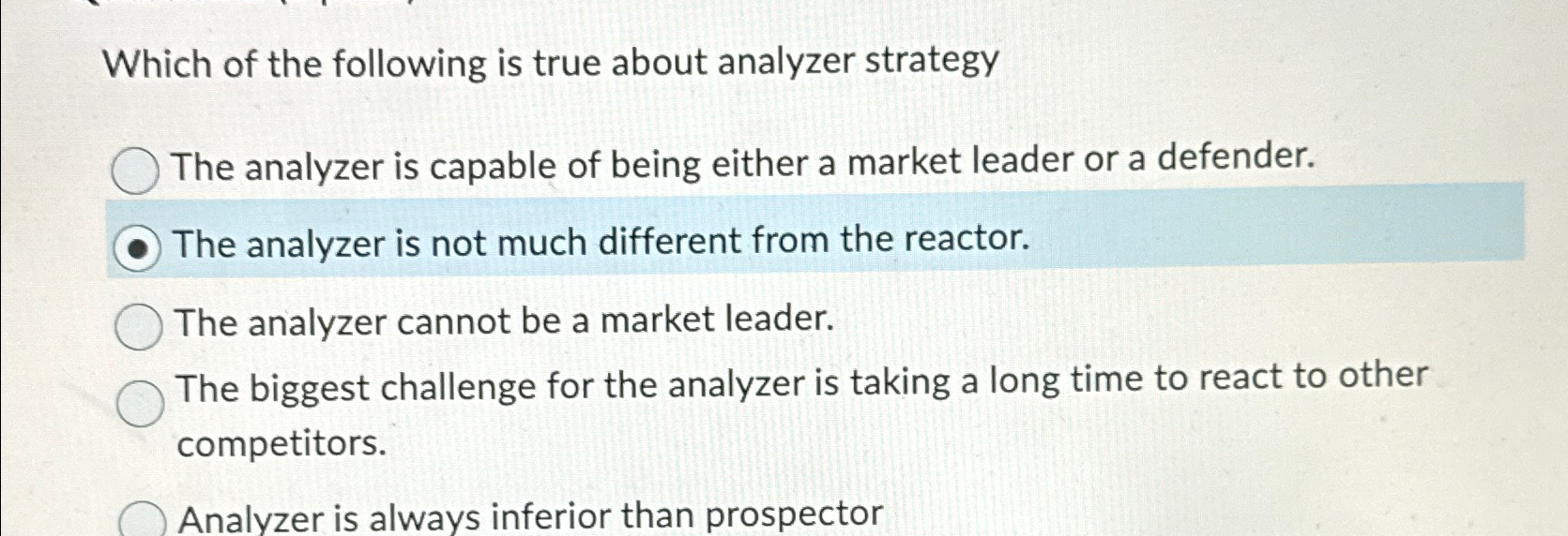 Solved Which of the following is true about analyzer | Chegg.com