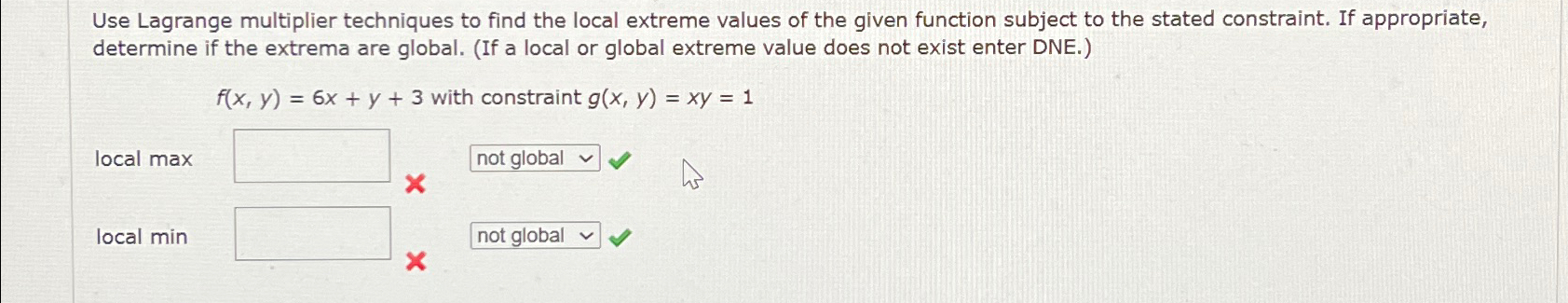 Solved Use Lagrange multiplier techniques to find the local | Chegg.com