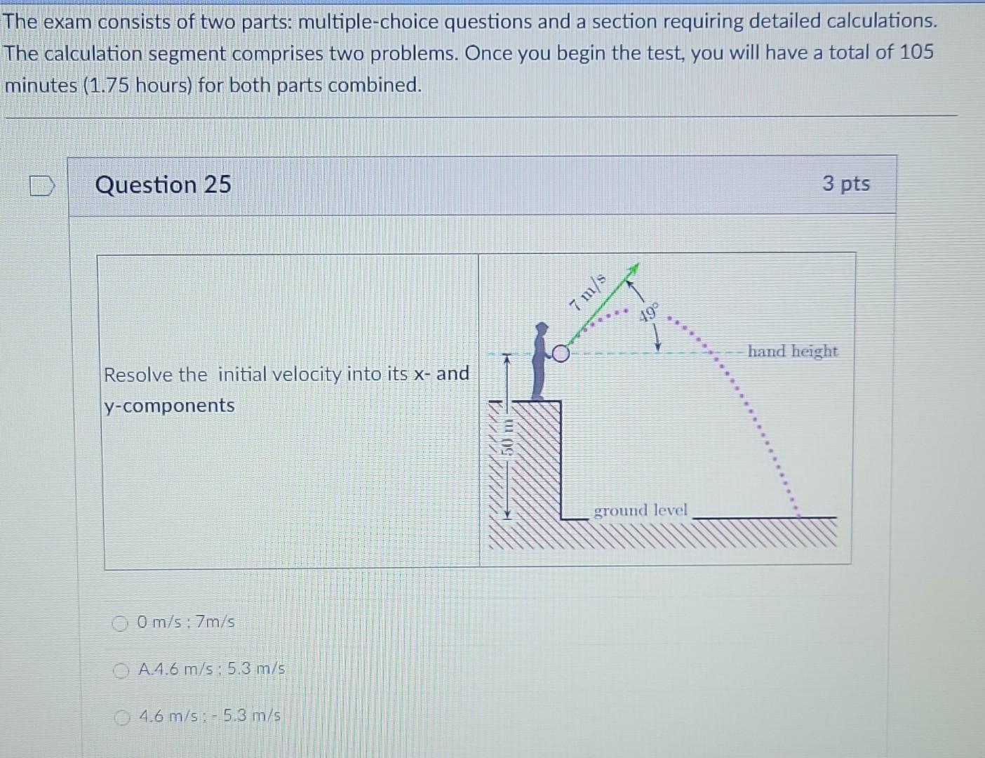 Solved he exam consists of two parts: multiple-choice | Chegg.com