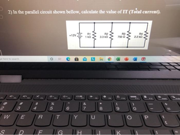 Solved 2) In the parallel circuit shown bellow, calculate | Chegg.com