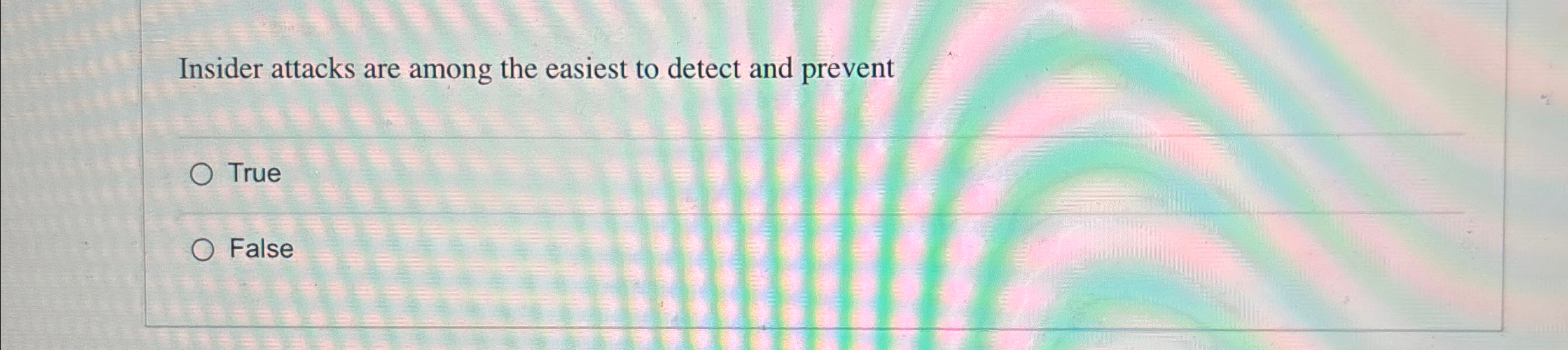 Solved Insider attacks are among the easiest to detect and | Chegg.com