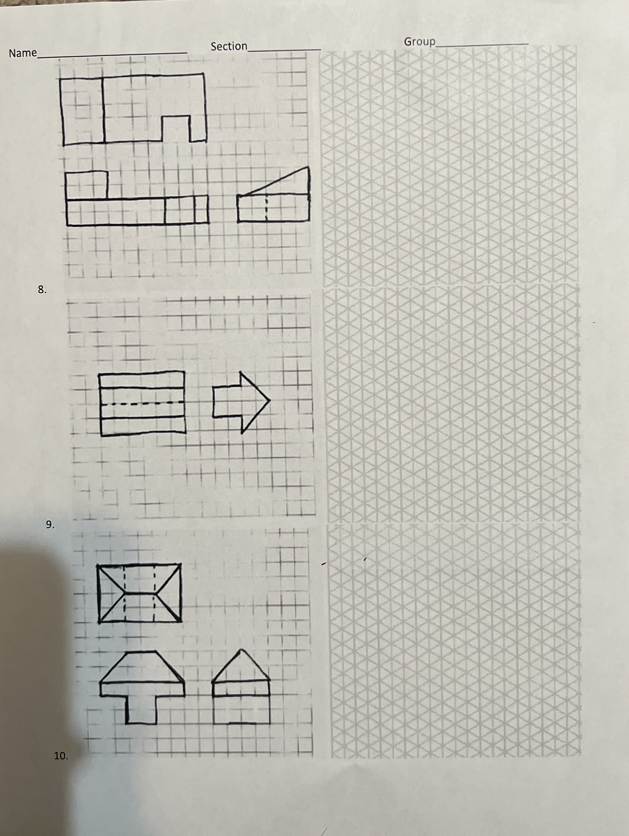 Draw the Isometric from the orthographic drawing of | Chegg.com