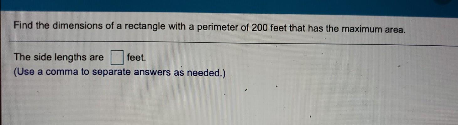 Solved Find the dimensions of a rectangle with an area of 81 | Chegg.com