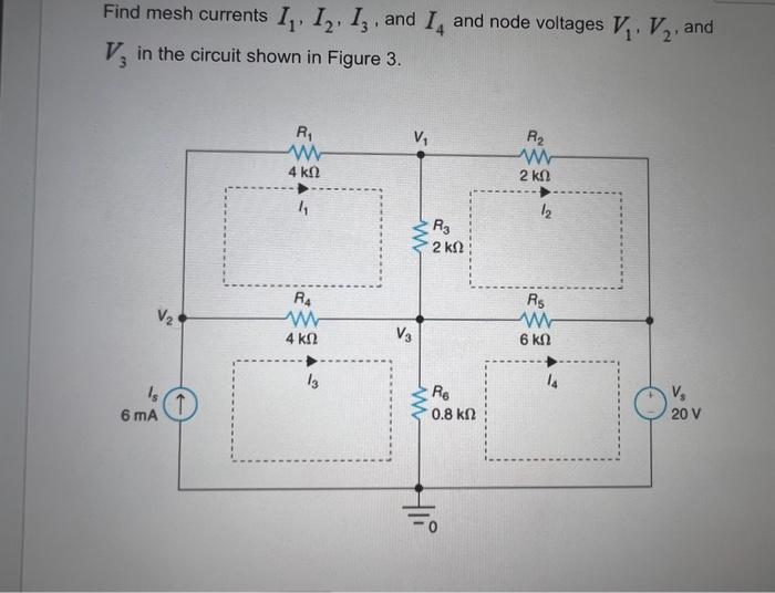 Solved Find mesh currents I1 and I2 and node voltages V1 and | Chegg.com
