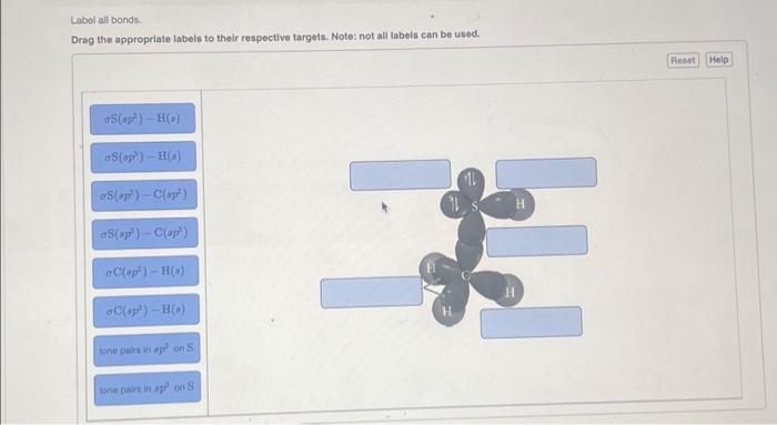 Solved Label all bonds. Drag the appropriate labels to their | Chegg.com