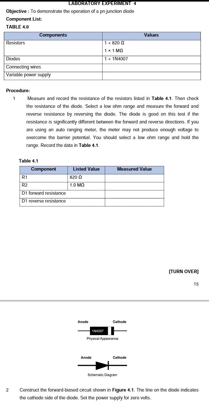 Solved : LABORATORY EXPERIMENT 4 Objective: To demonstrate | Chegg.com