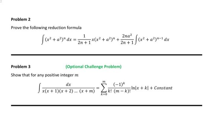 Solved Prove the following reduction formula | Chegg.com