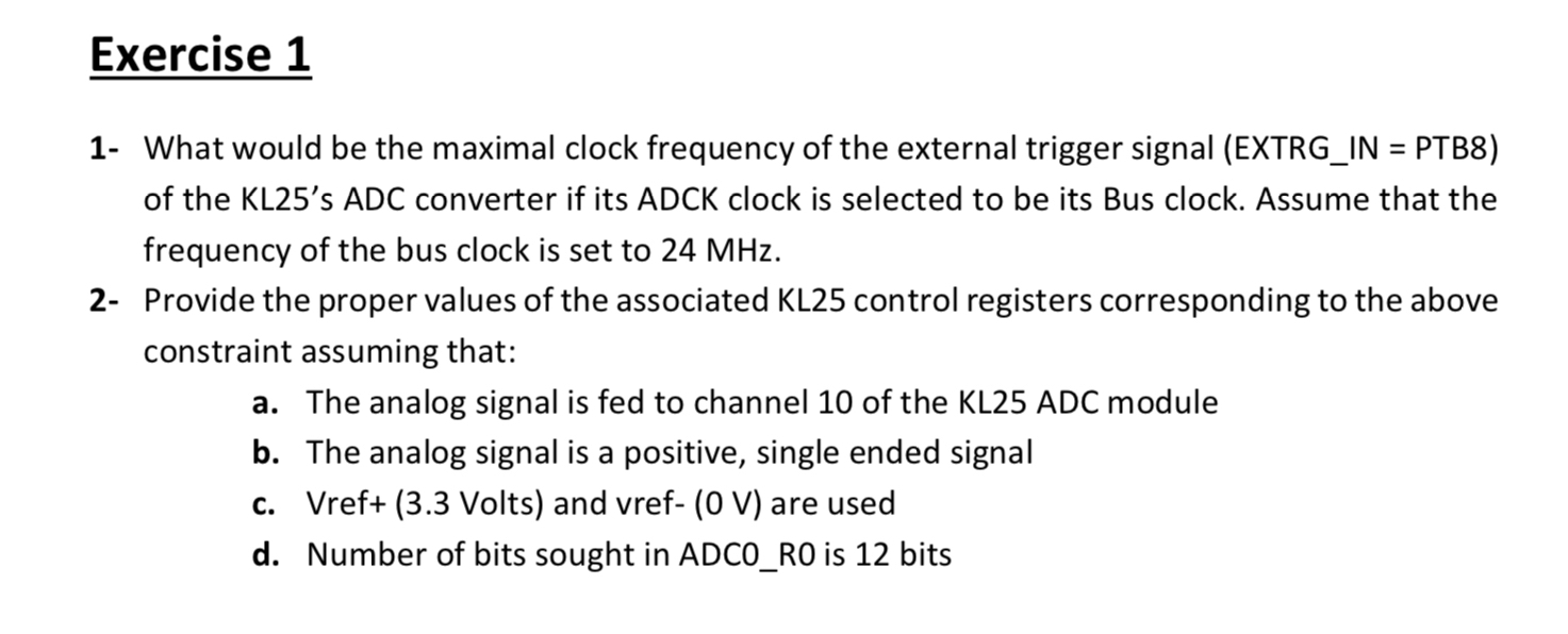 Solved Exercise 11- ﻿What would be the maximal clock | Chegg.com