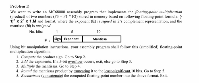 Problem 1 We Want To Write An Mc68000 Assembly