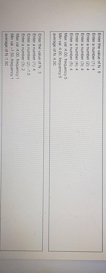 Solved Write A C Program That Accepts A Collection Of N