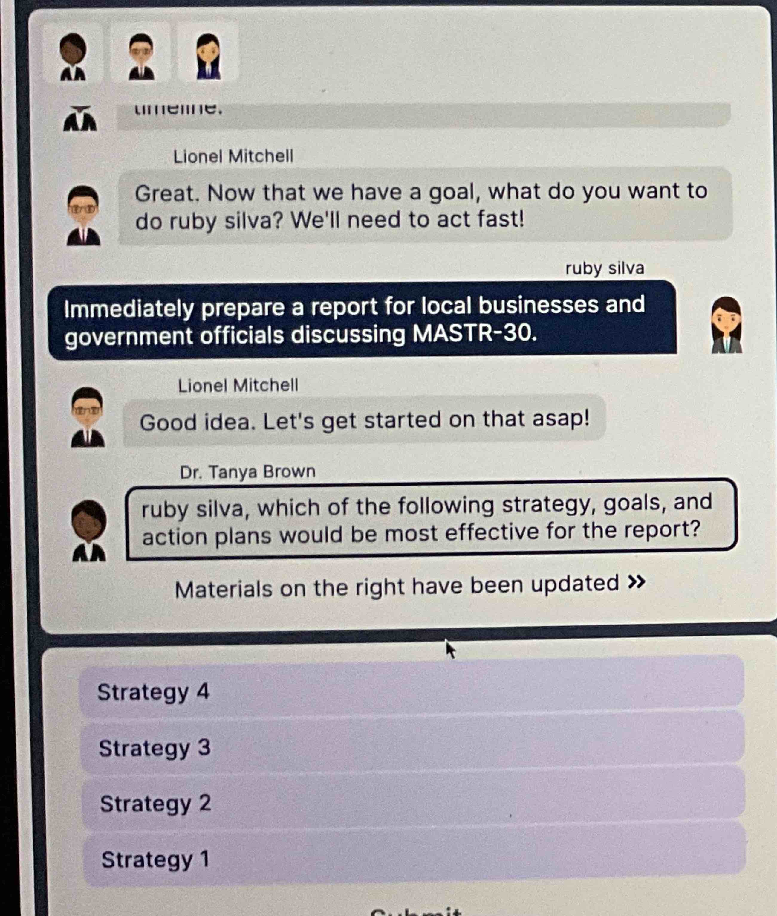 Solved Lionel MitchellGreat. Now that we have a goal, what | Chegg.com