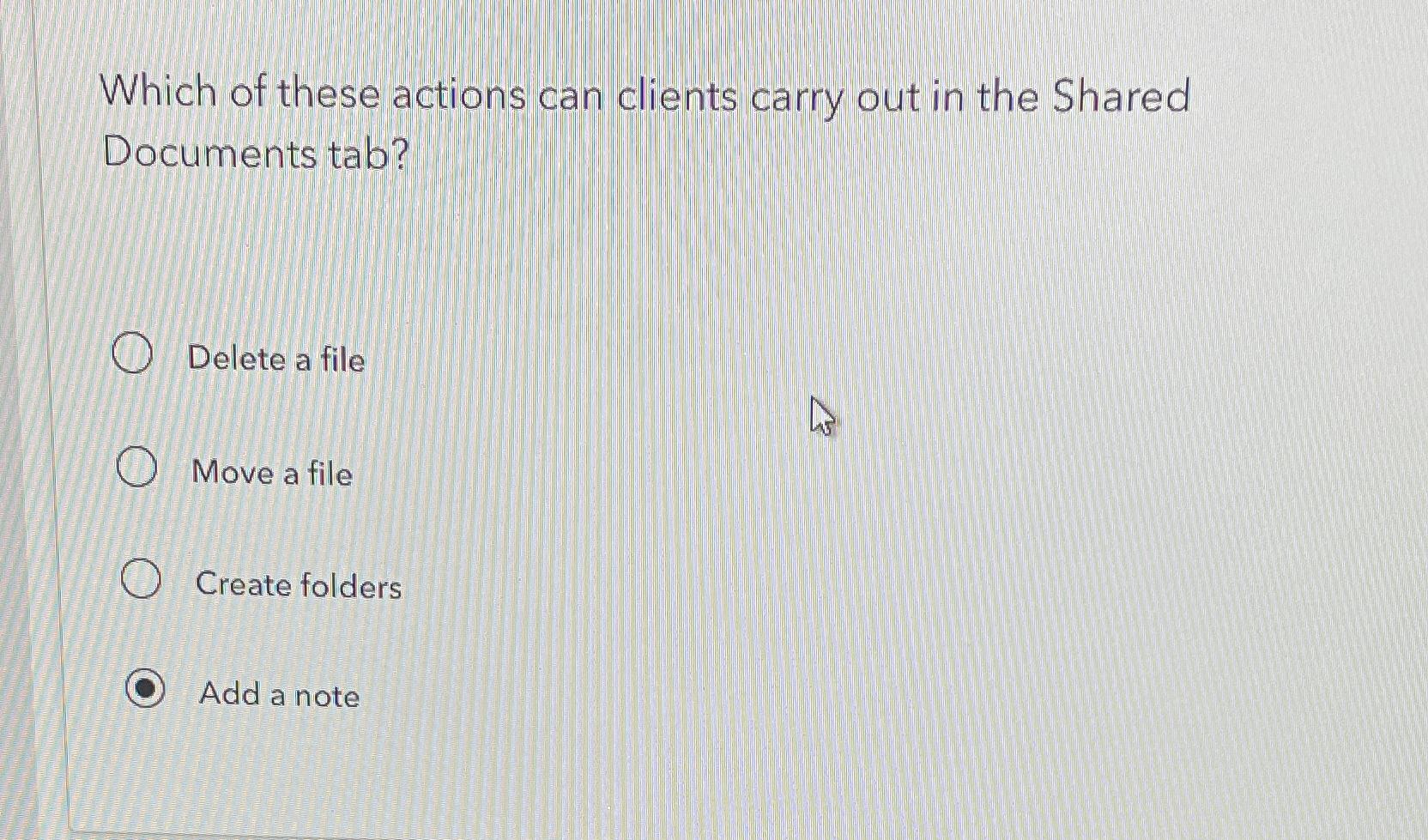 Solved Which of these actions can clients carry out in the | Chegg.com