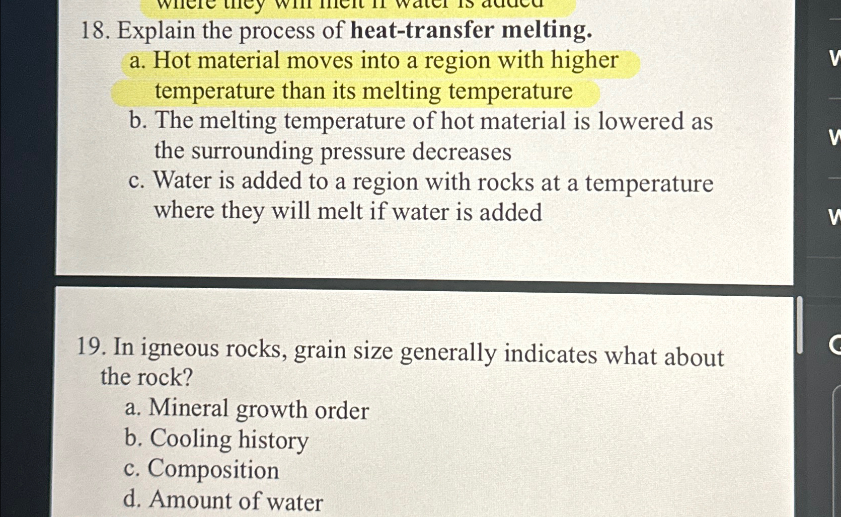 Solved Explain the process of heat-transfer melting.a. ﻿Hot | Chegg.com