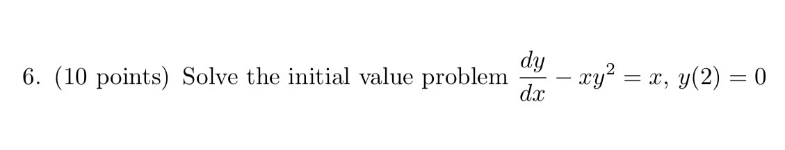 Solved (10 points) Solve the initial value problem | Chegg.com Solved (10 points) Solve the initial value problem | Chegg.com