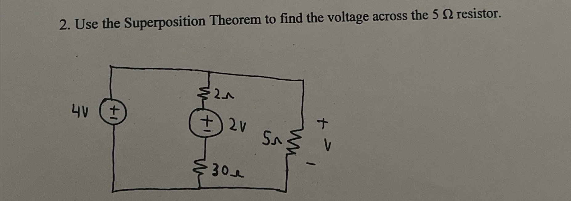 Solved Use the Superposition Theorem to find the voltage | Chegg.com