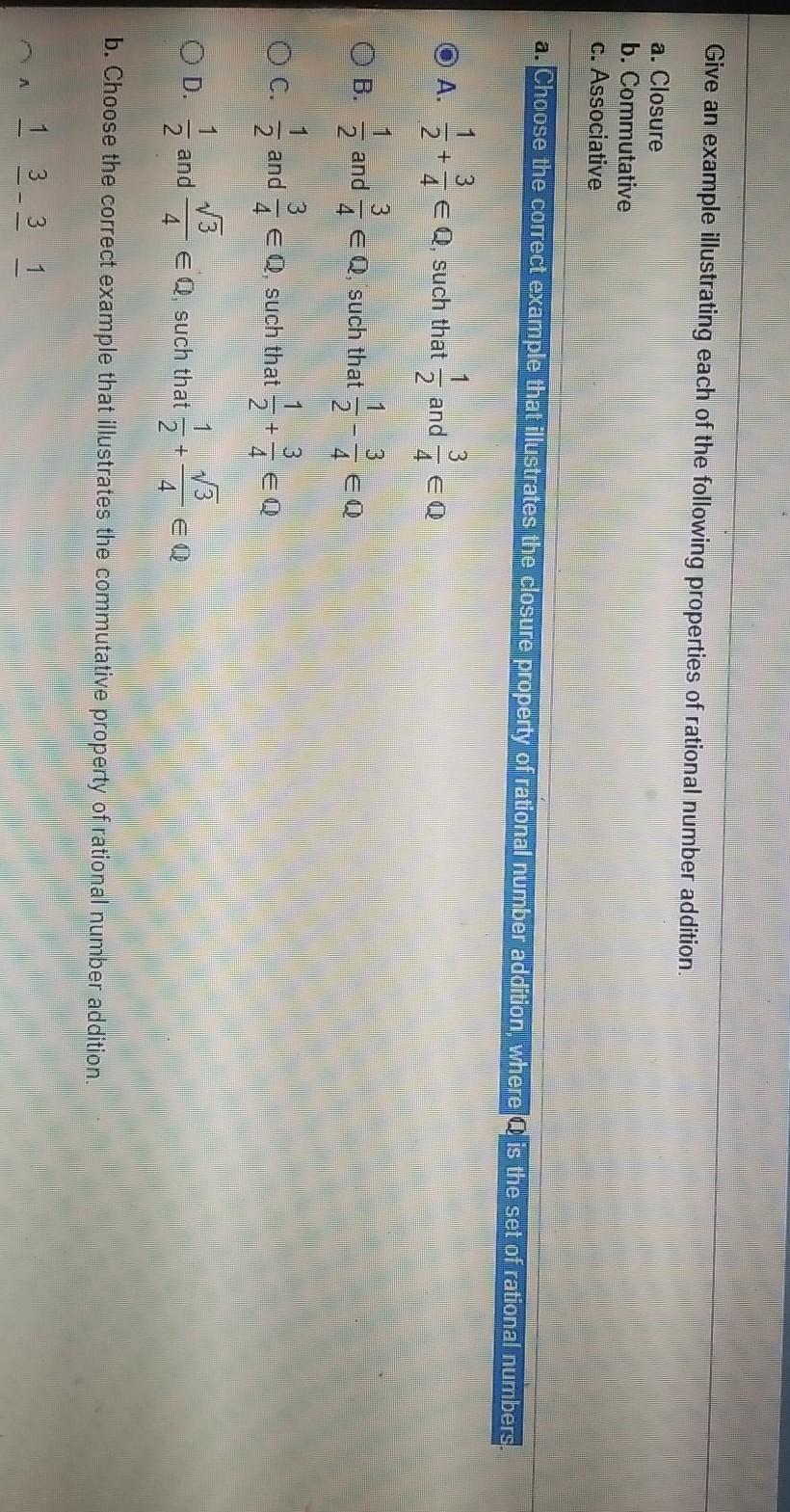 Solved Give an example illustrating each of the following | Chegg.com