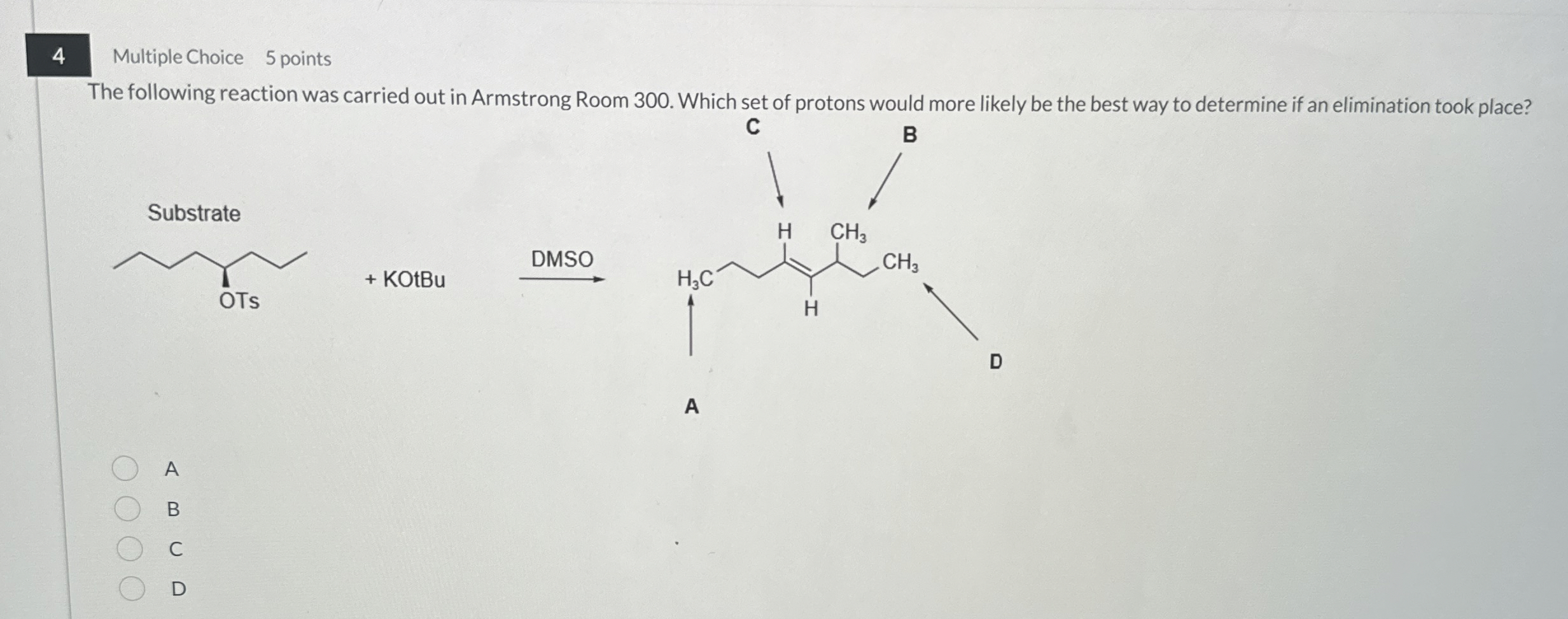 4Multiple Choice 5 ﻿pointsThe following reaction was | Chegg.com