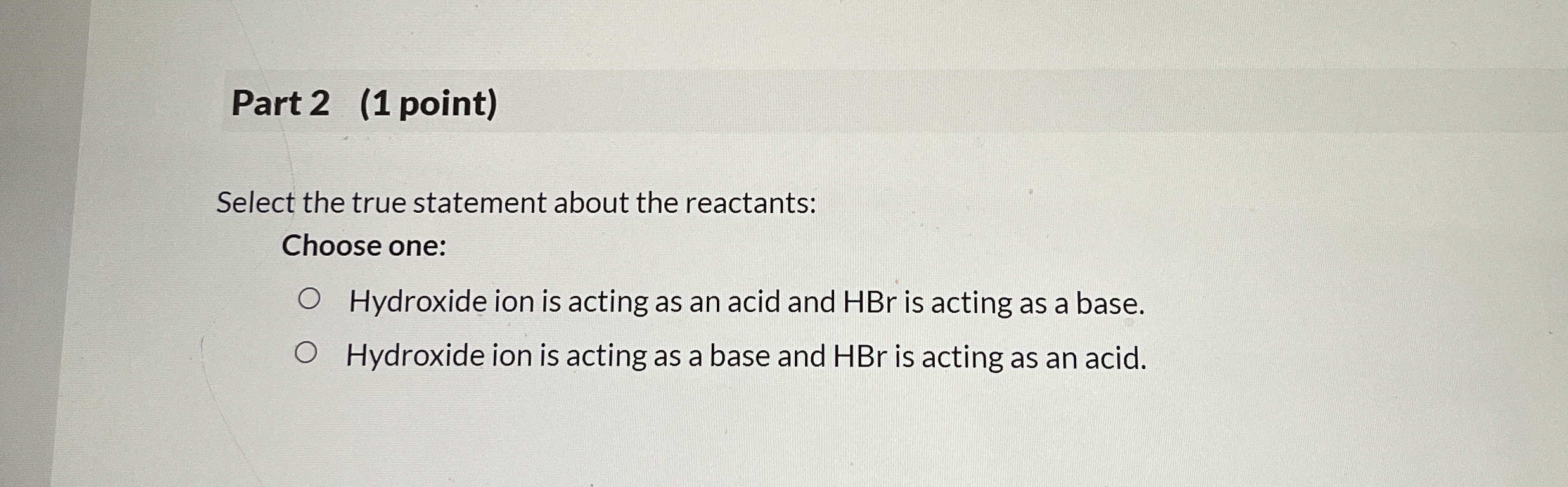 Solved Part 2 (1 ﻿point)Select the true statement about the | Chegg.com