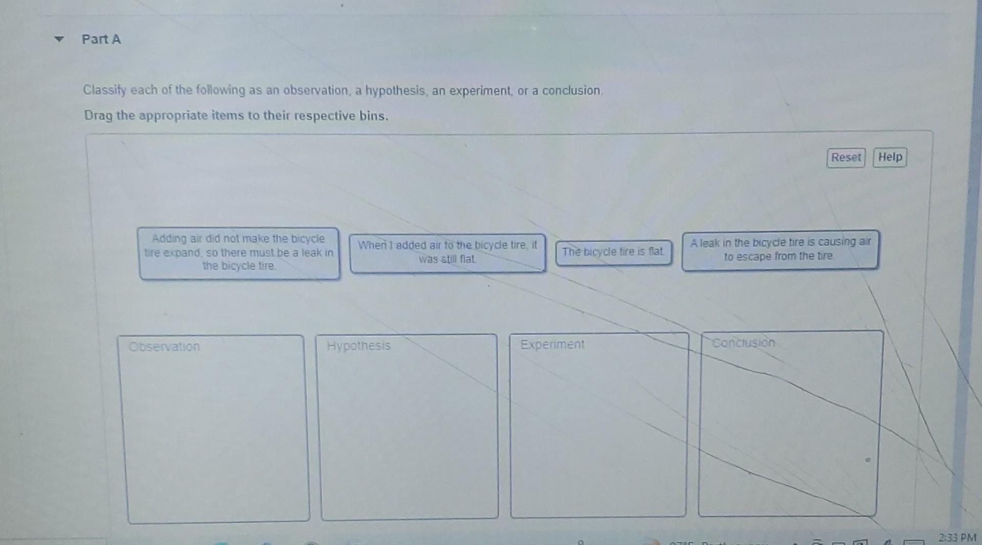 Solved Classify each of the following as an observation, a | Chegg.com