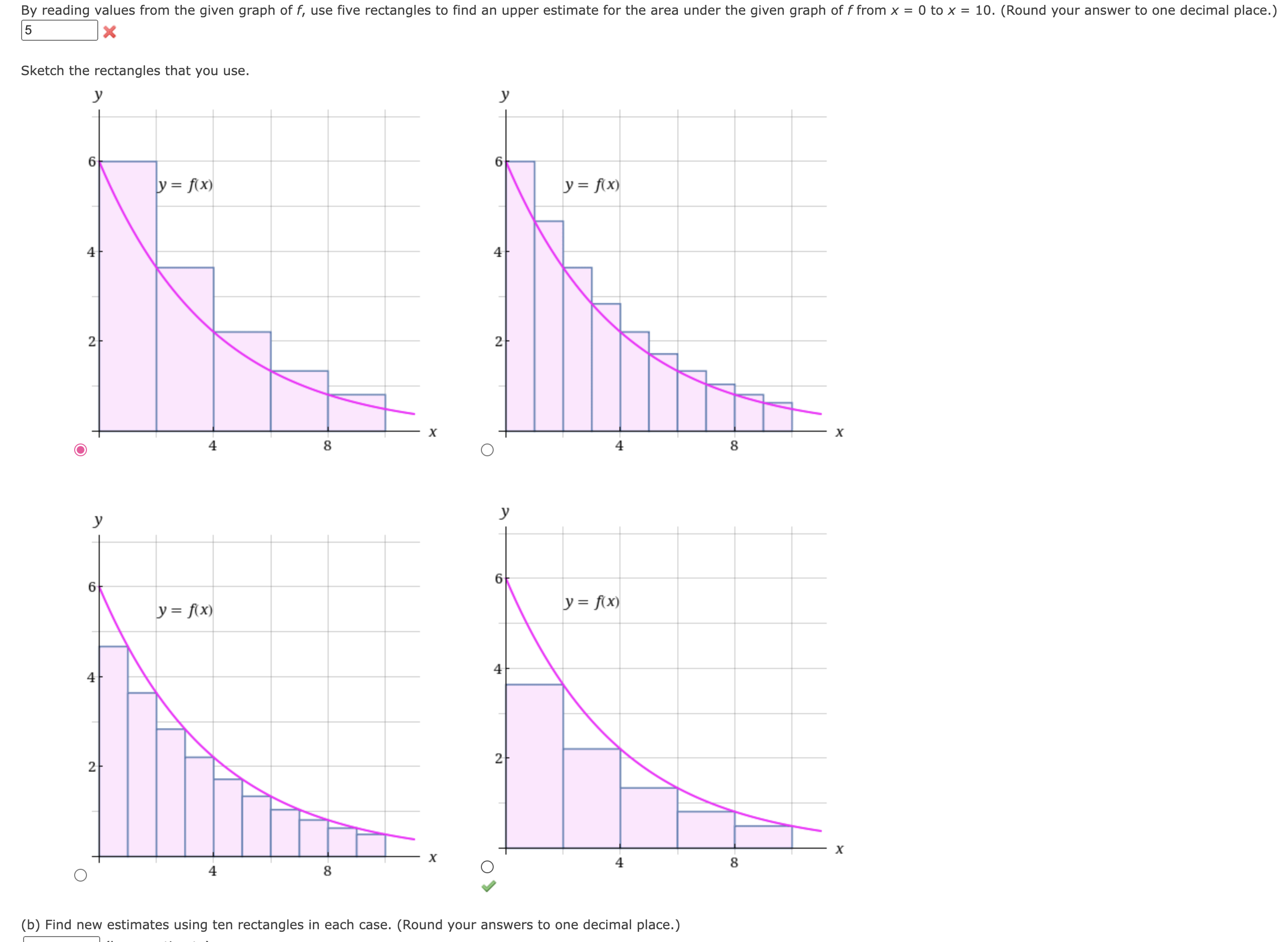 Solved Consider the following.Sketch the rectangles that you | Chegg.com