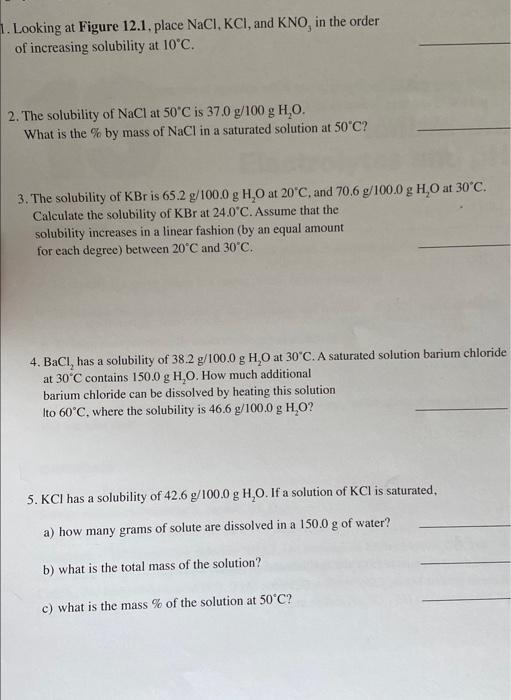 Solved 100 90 80 NaNO3 70 K,Cr,0 60 CaCl2 KNO₃ Solubility (g | Chegg.com