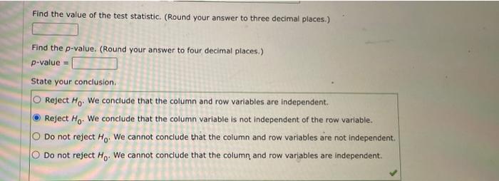 Solved The following table contains observed frequencies for | Chegg.com