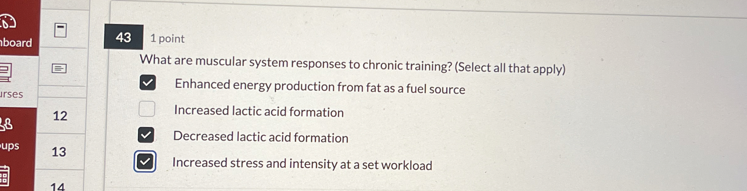 Solved 431 ﻿pointWhat are muscular system responses to | Chegg.com