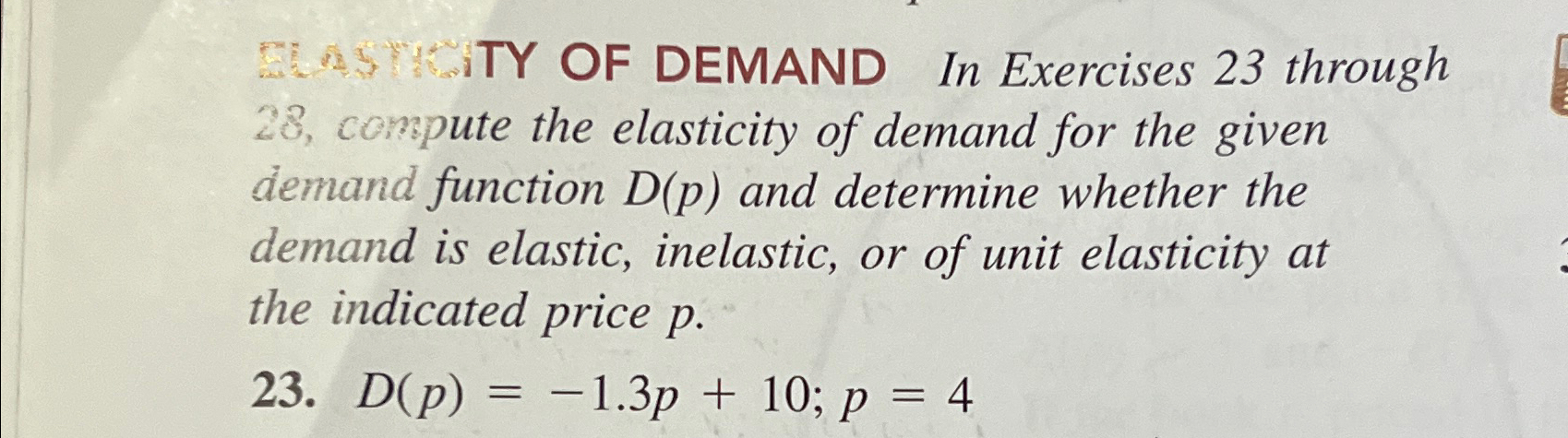Solved TY OF DEMAND In Exercises 23 ﻿through 28, ﻿compute | Chegg.com