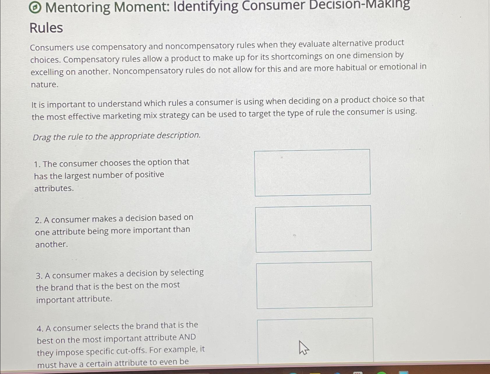 Solved () ﻿Mentoring Moment: Identifying Consumer | Chegg.com