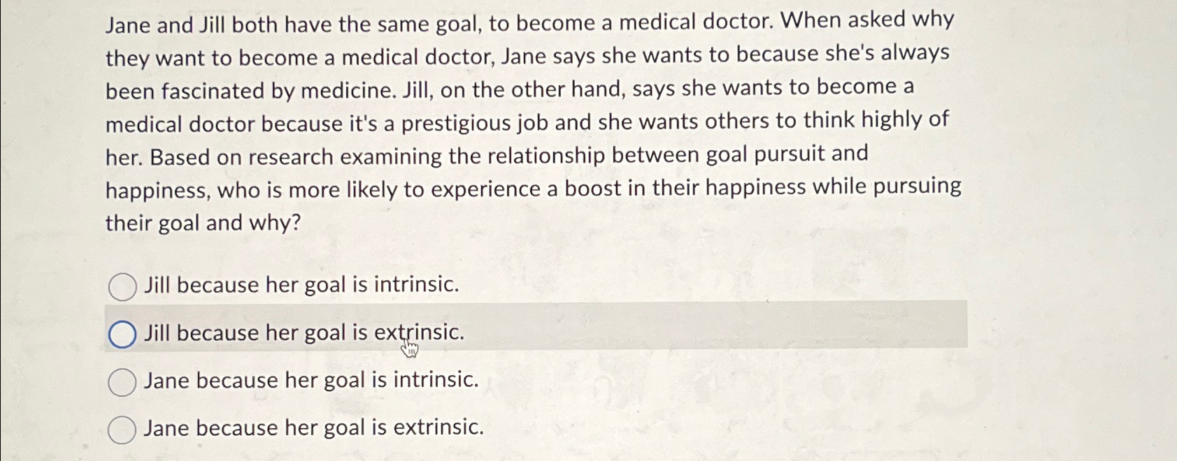 Solved Jane and Jill both have the same goal, to become a | Chegg.com