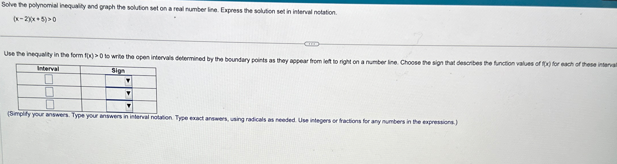Solved Solve the polynomial inequality and graph the | Chegg.com