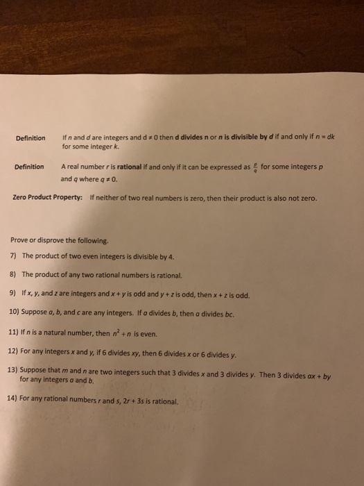 Solved Discrete math writing direct proofs. i need help on | Chegg.com