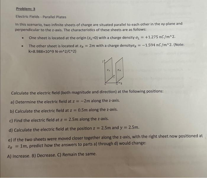 Solved Electric Fields - Parallel Plates In this scenario, | Chegg.com