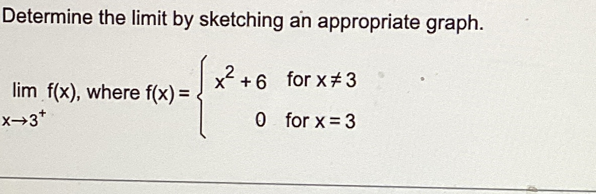 Solved Determine the limit by sketching an appropriate | Chegg.com