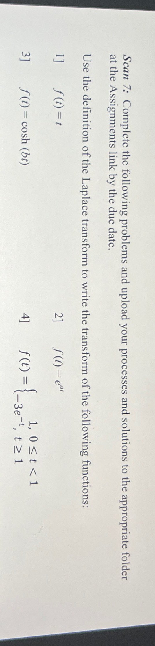 Solved Scan 7: Complete the following problems and upload | Chegg.com