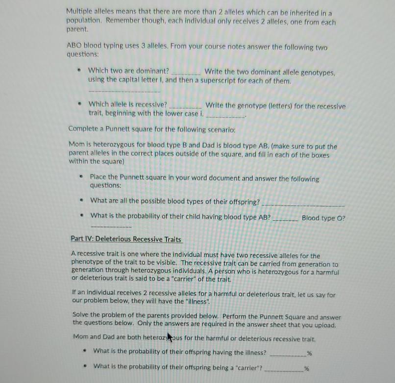 Solved • Complete a Punnett square for the cross Bb x bb, | Chegg.com