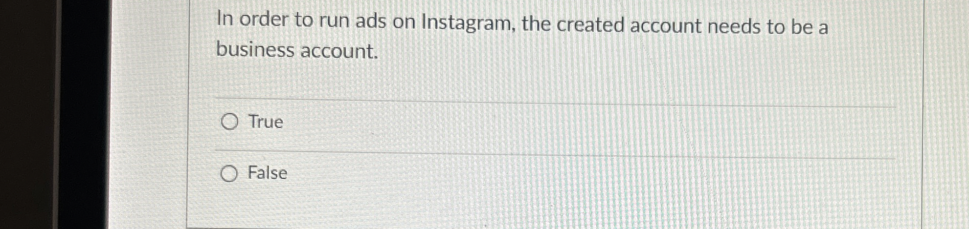 Solved In order to run ads on Instagram, the created account | Chegg.com