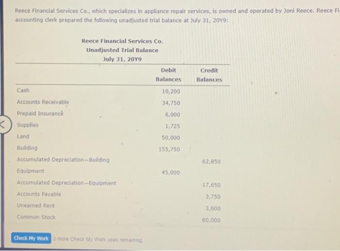 Solved Reece Financial Services Co., which specializes in | Chegg.com